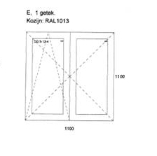 stolpraam is set van twee naar binnen draaiende ramen , een stuks ervan ...